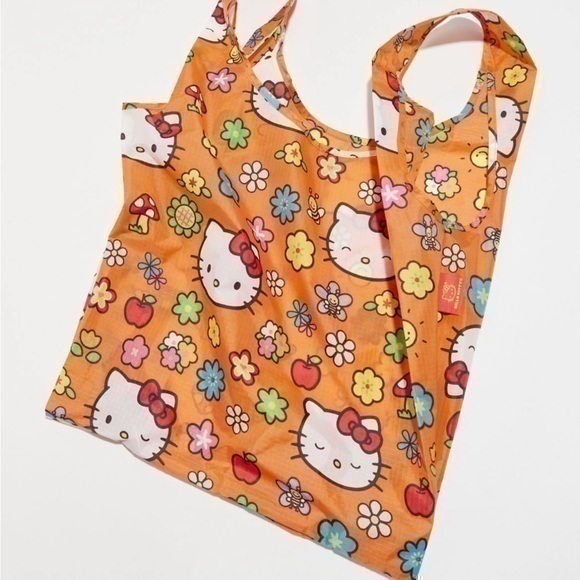 BAGGU | Bags | Nwt Baggu Hello Kitty Standard Reusable Tote Orange Bag ...